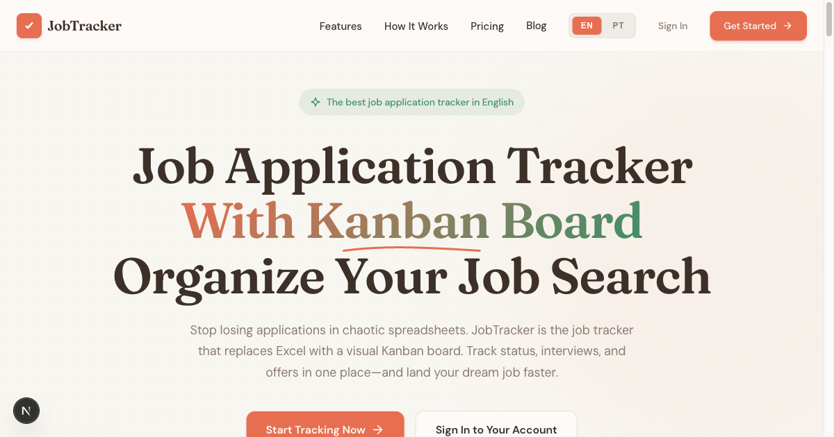 Free Job Application Tracker - JobTracker Kanban Board